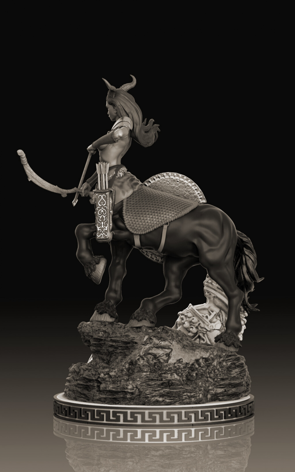 女人马 射箭版3D打印模型_女人马 射箭版3D打印模型stl下载_人物3D打印模型-Enjoying3D打印模型网